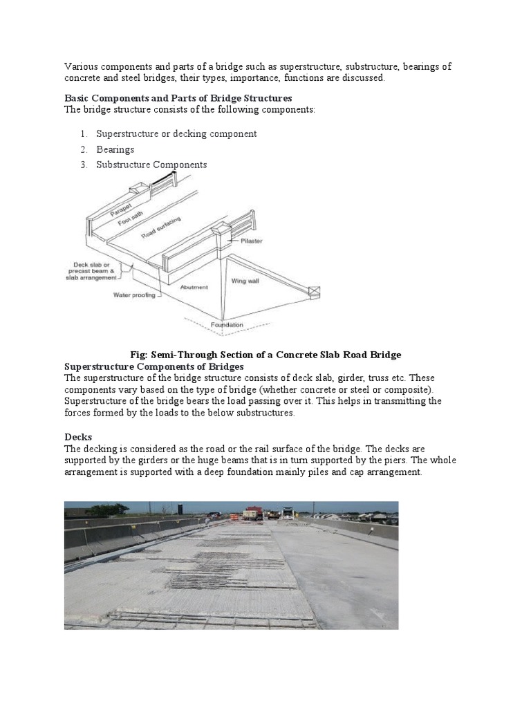 Components of Bridges | PDF | Bridge | Deep Foundation