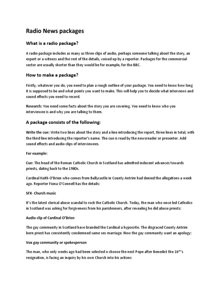 How to Create Radio News Packages | PDF | Violence