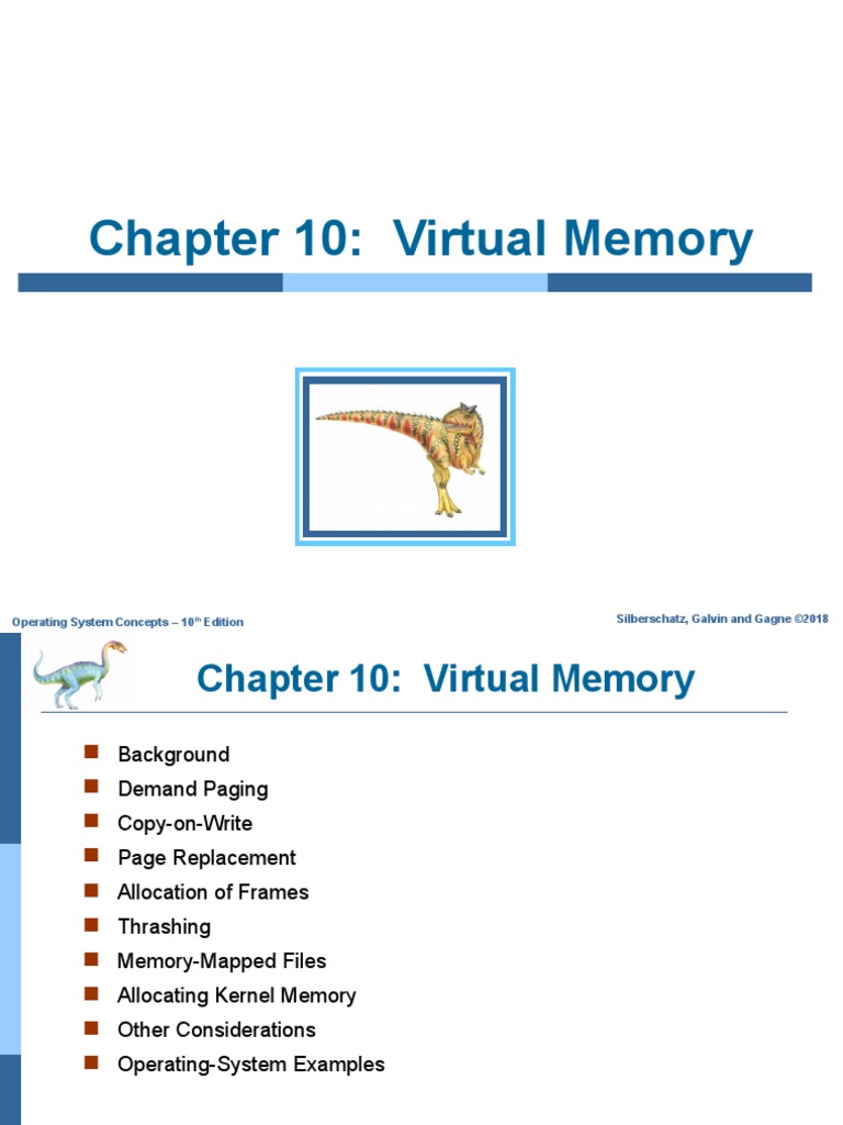 Chapter 10: Virtual Memory: Silberschatz, Galvin and Gagne ©2018 ...