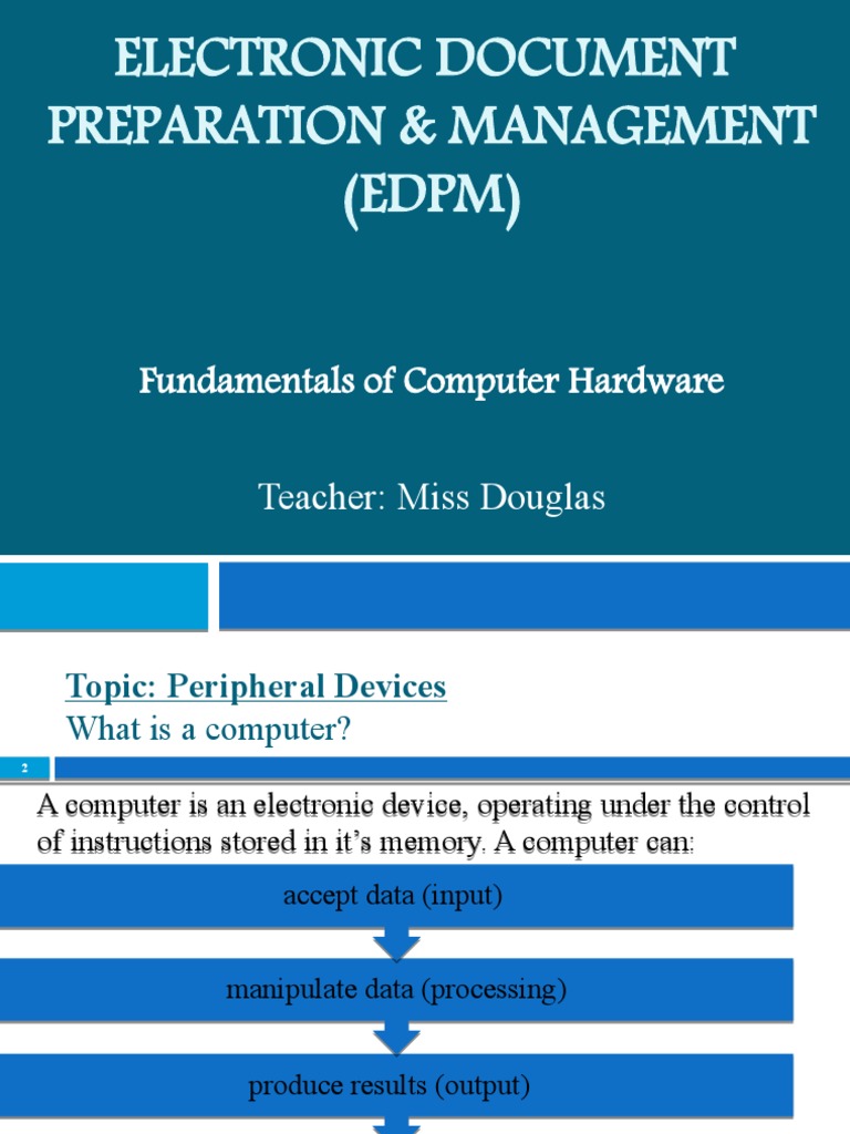 Fundamentals of Computer Hardware | PDF | Read Only Memory | Computer ...