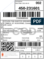 Sample JNT Waybill | PDF