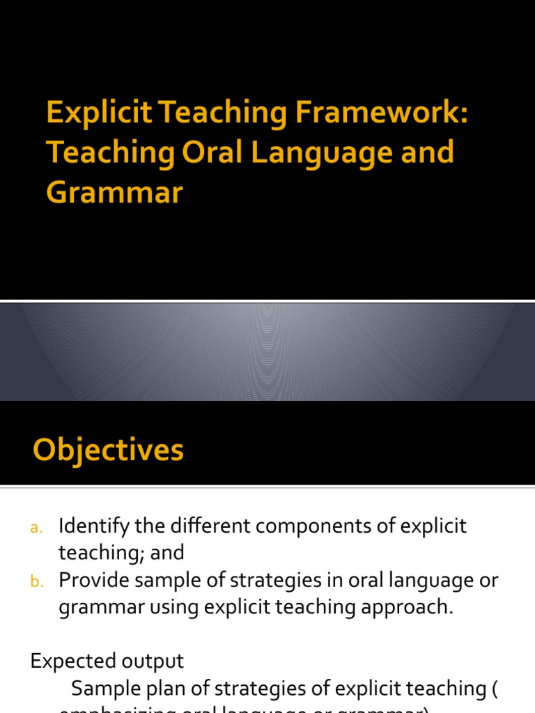 Explicit Teaching Framework Lac Session Topic | PDF | Question | Teachers