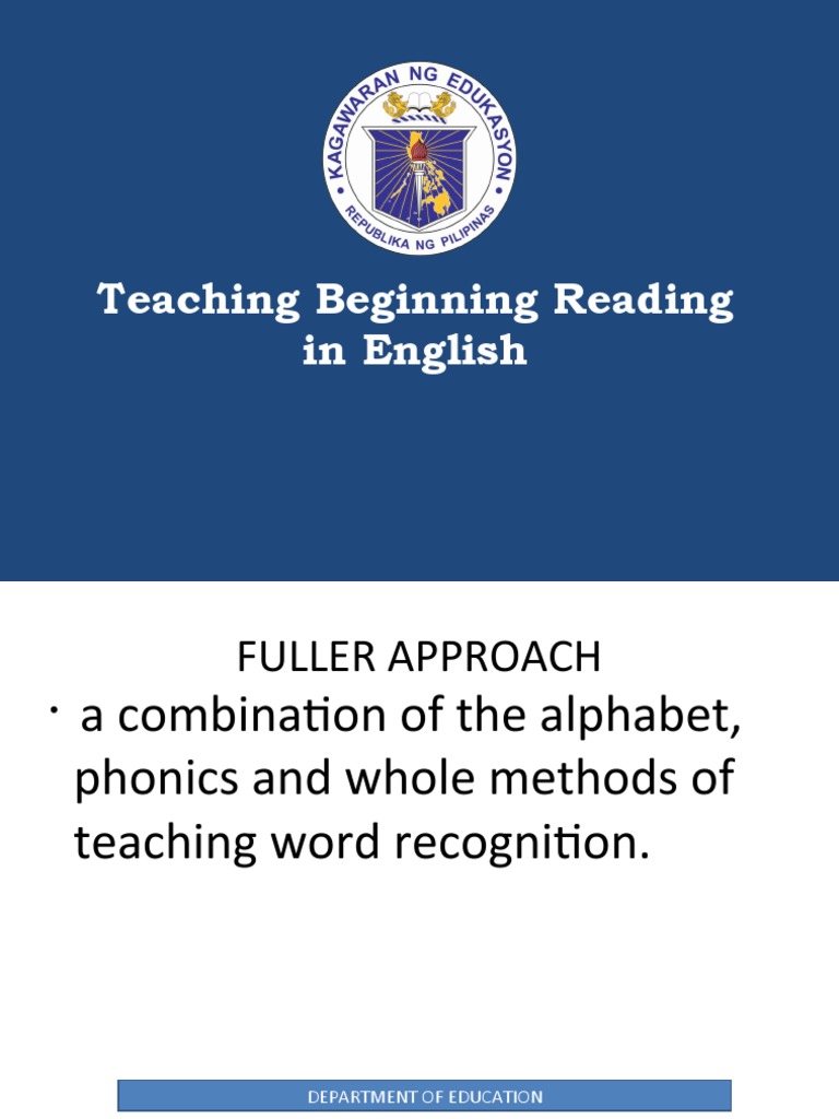 Fuller Approach to Teaching Reading | PDF | Learning To Read | Linguistics