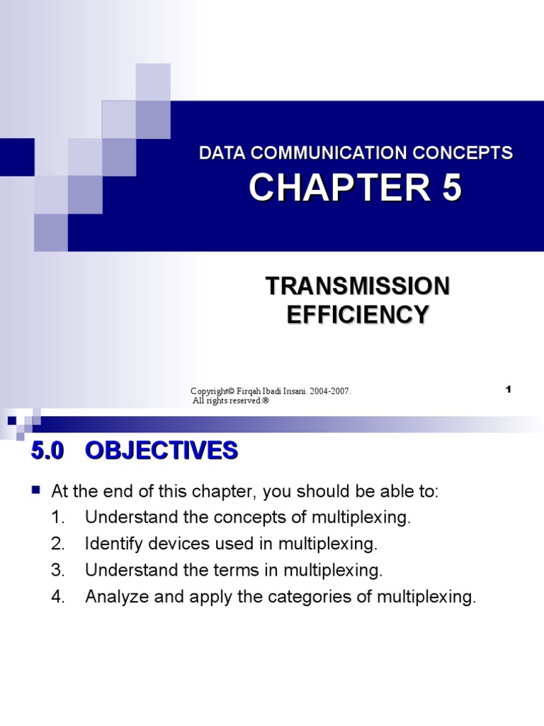 Chap 5 - Transmission Efficiency | PDF | Multiplexing | Modulation