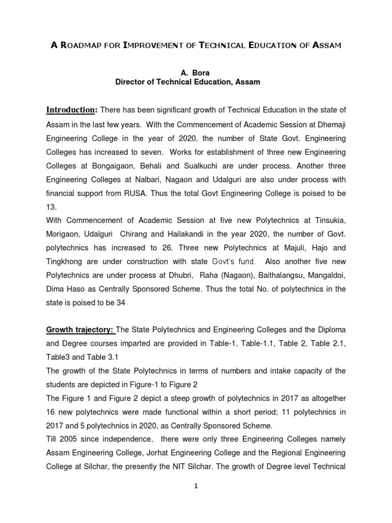 Roadmap Tech Edn Ab Aec Pdf Institute Of Technology Vocational
