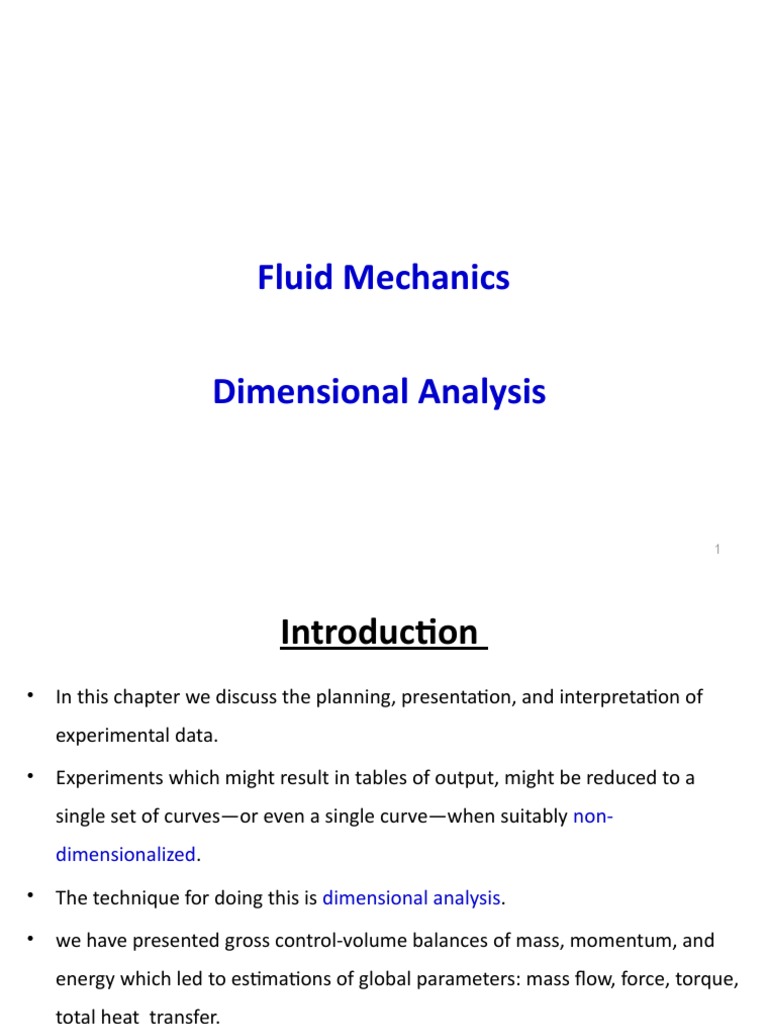 8 Dimensional Analysis | PDF | Reynolds Number | Fluid Dynamics