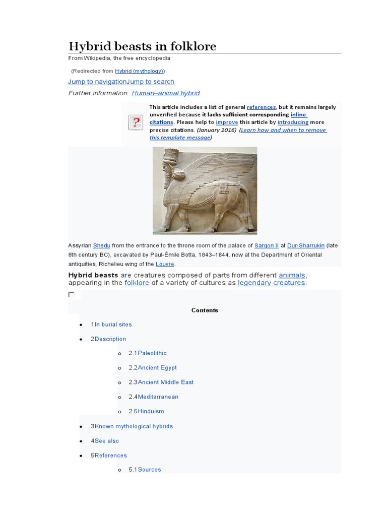 Hybrid Beasts in Folklore | PDF | Mythology | Anthropology Of Religion