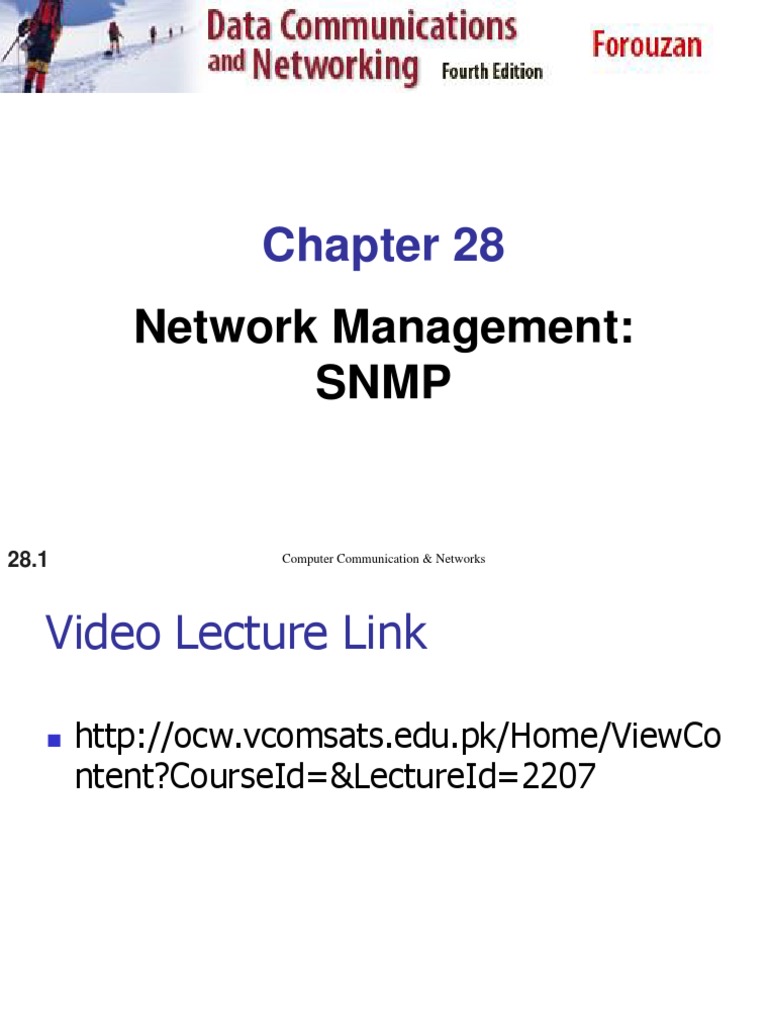 Network Management: SNMP: Computer Communication & Networks | PDF | Computer Network | Computer ...