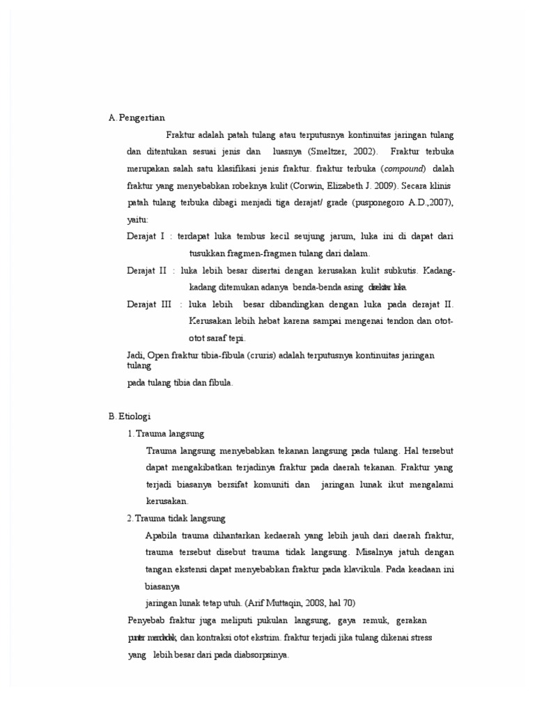 PDF LP Open Fraktur Tibia Fibula | PDF