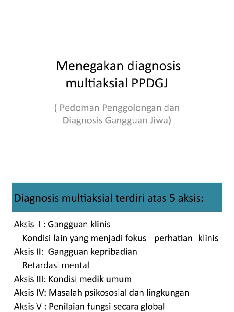 Menegakan Diagnosis Multiaksial | PDF