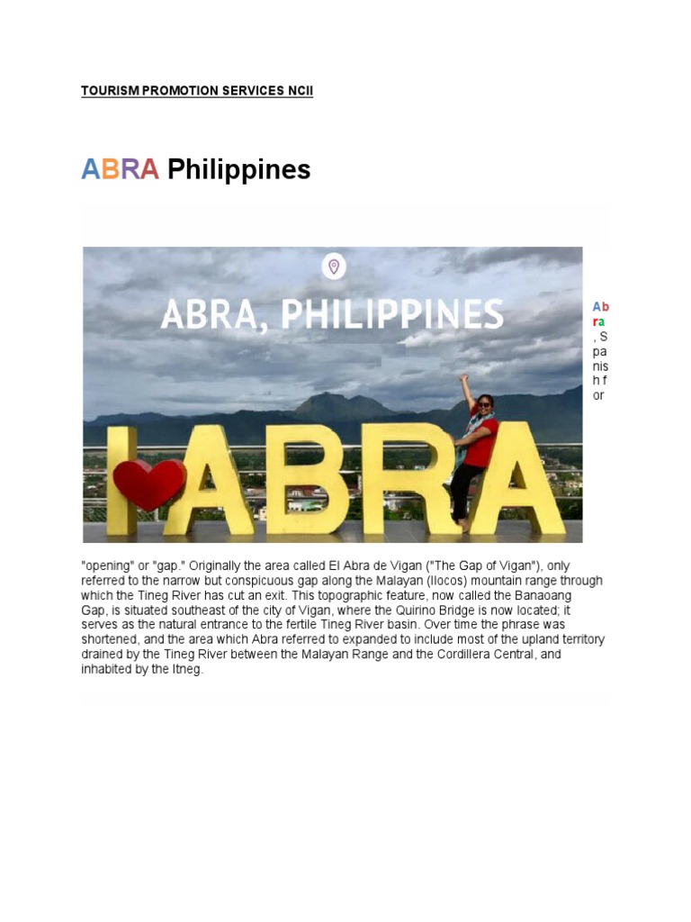 Discovering Abra: Tourism and Delicacies | PDF | Foods