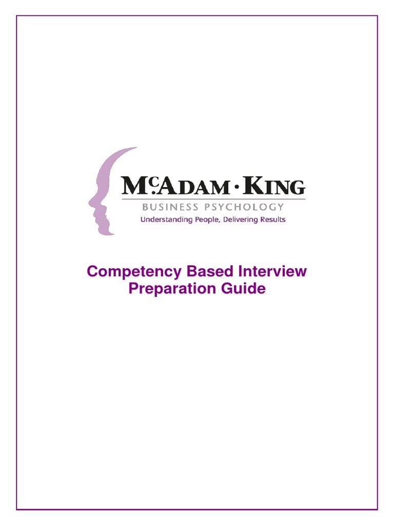 Competency Based Interview Preparation Guide | PDF | Competence (Human ...