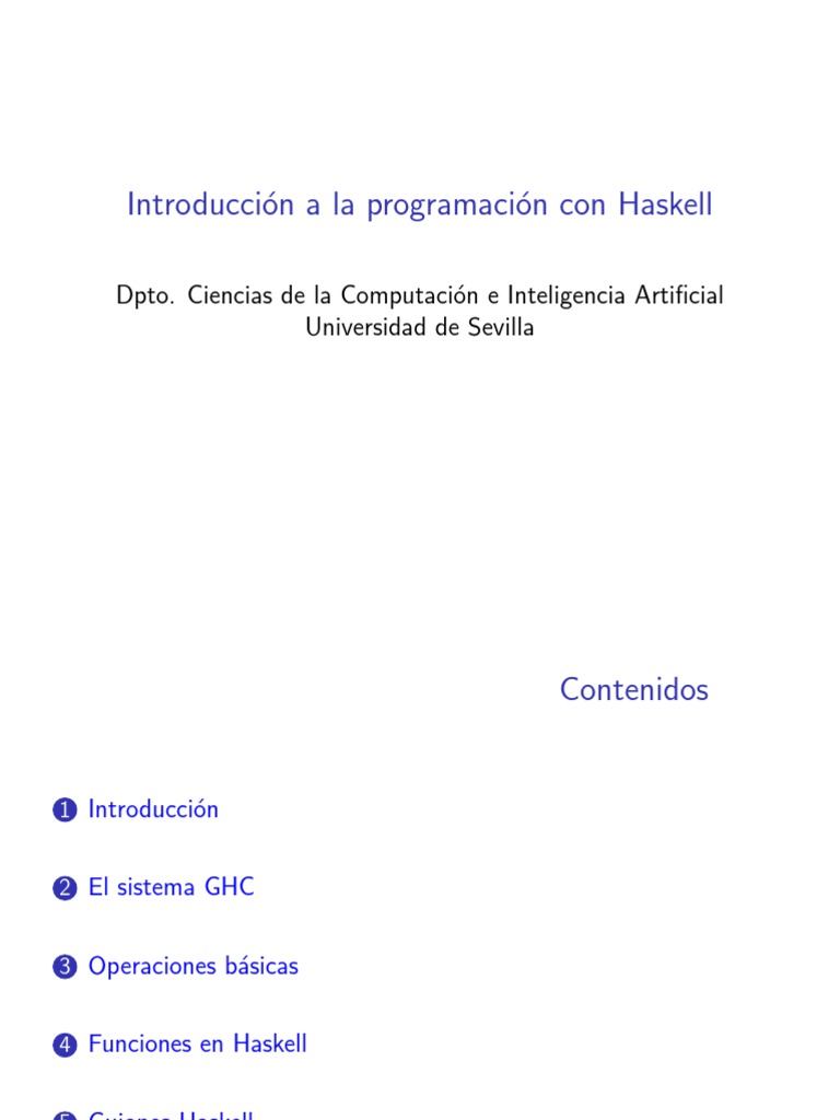 Introducción A La Programación Funcional Con Haskell Una Guía Práctica Sobre Los Conceptos Y 