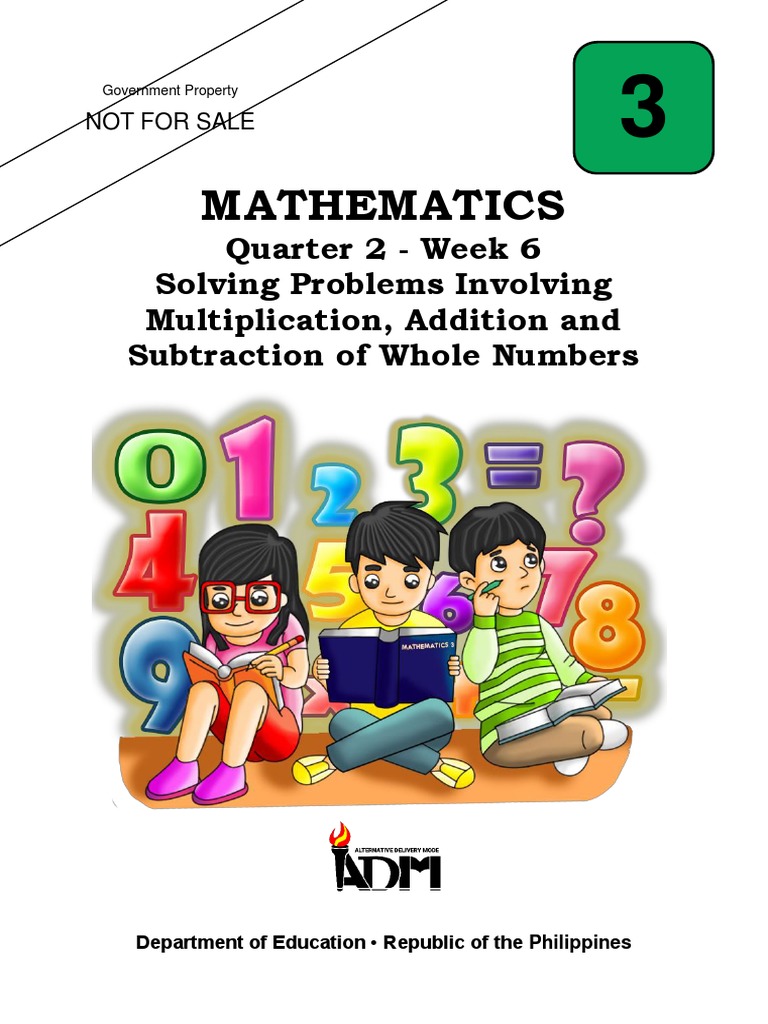 Mathematics: Quarter 2 - Week 6 Solving Problems Involving ...