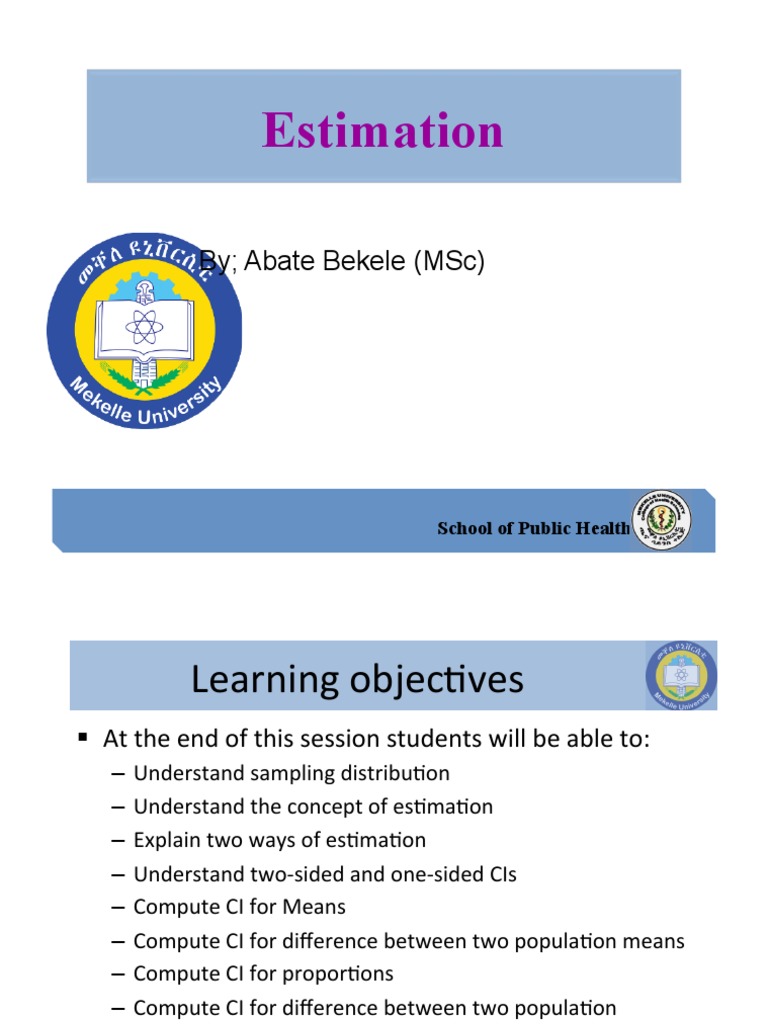 5.1 Inferential Statistics-Estimation | PDF | Confidence Interval | Standard Error