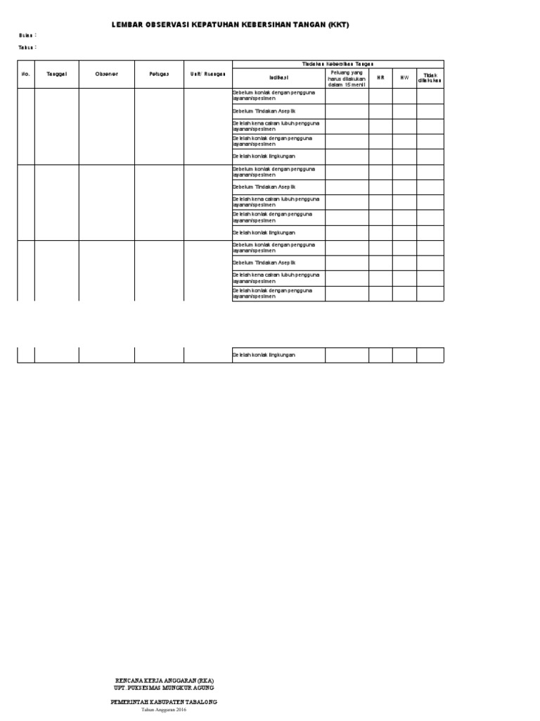 Lembar Observasi Mutu INM | PDF