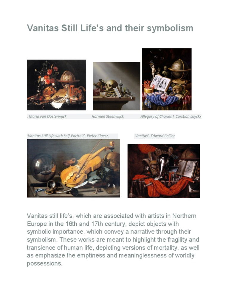 Vanitas Still Life's and Their Symbolism | PDF | Still Life | Visual Arts