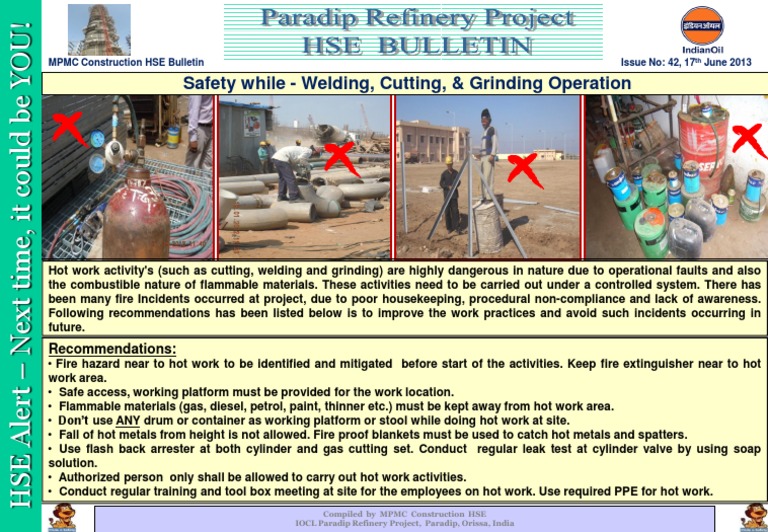Hot Work Safety Guidelines and Hazards | PDF | Safety | Industrial ...