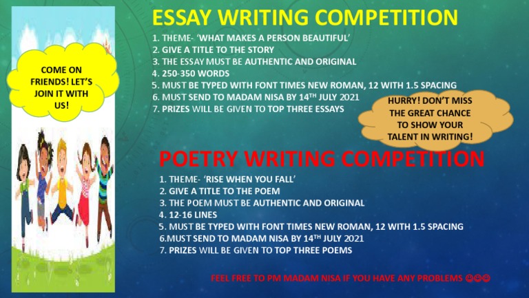 Poster Writing Competition | PDF