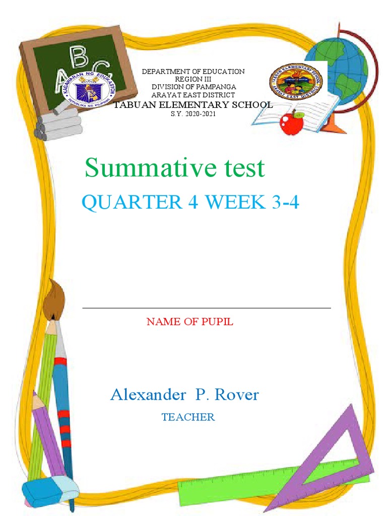 Cover Summative AQ4 | PDF