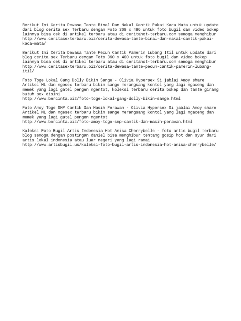 Cerita Dewasa Tante Binal Dan Nakal Cantik | PDF