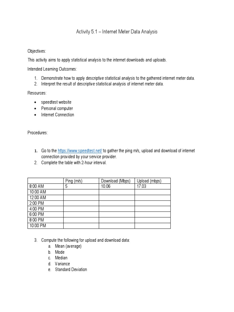 Internet Data Analysis for Students | PDF | Business | Computers