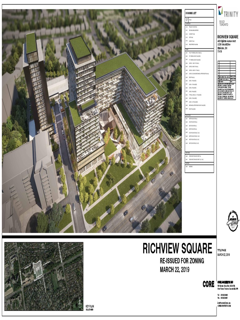 Richview Square: Re-Issued For Zoning MARCH 22, 2019 | PDF | Pedestrian ...