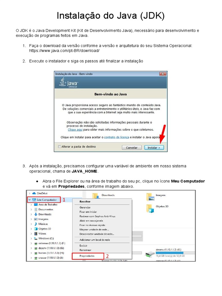 Tutorial Instalação Java e BrModelo | PDF | Java (linguagem de ...