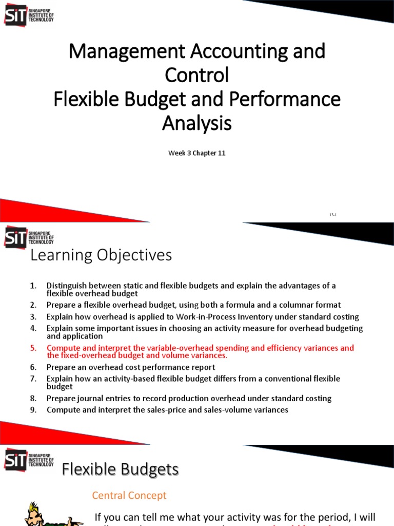 ACC2008 - Lec 3 - Flexible Budgeting and Analysis of Overhead Costs ...