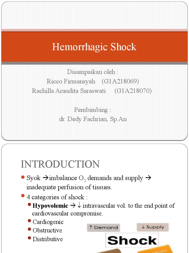 Hemorrhagic Shock | PDF | Shock (Circulatory) | Bleeding
