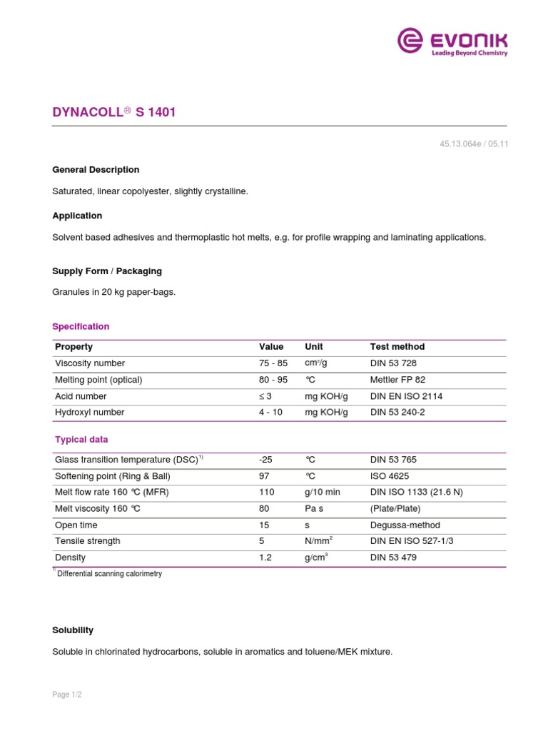 Dynacoll S 1401: General Description | PDF