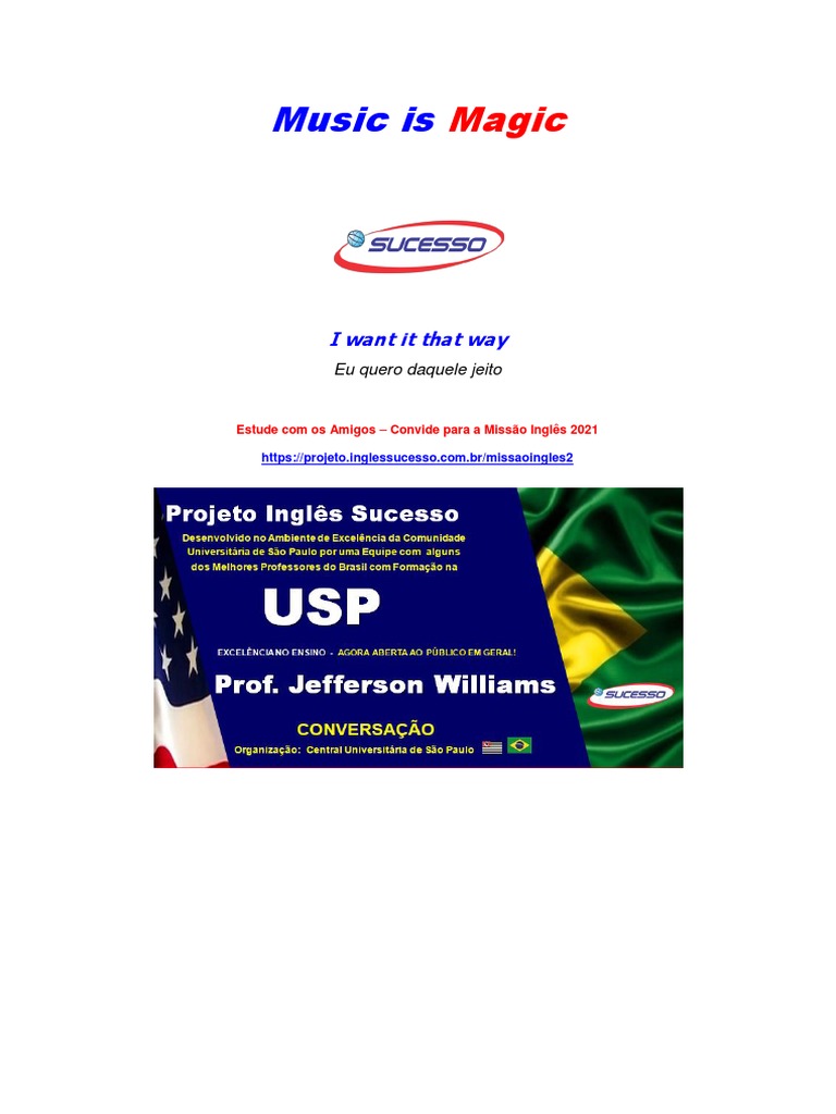 Music is Magic Song | PDF | Linguagem natural | Língua inglesa