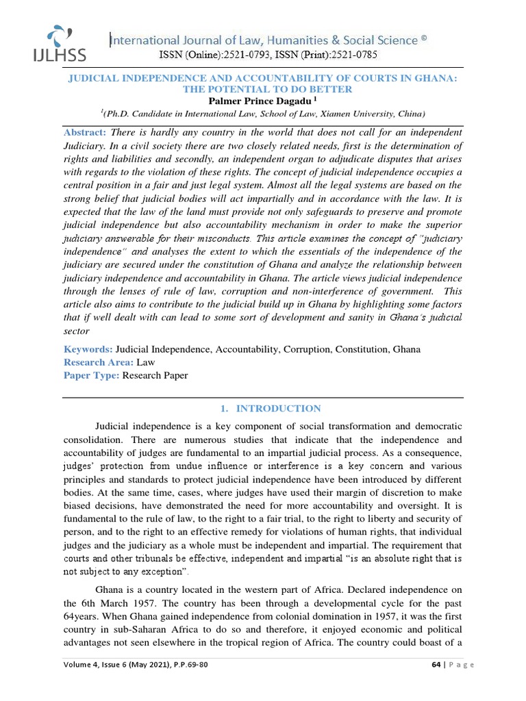 Judicial Independence and Accountability | PDF | Supreme Courts | Judge