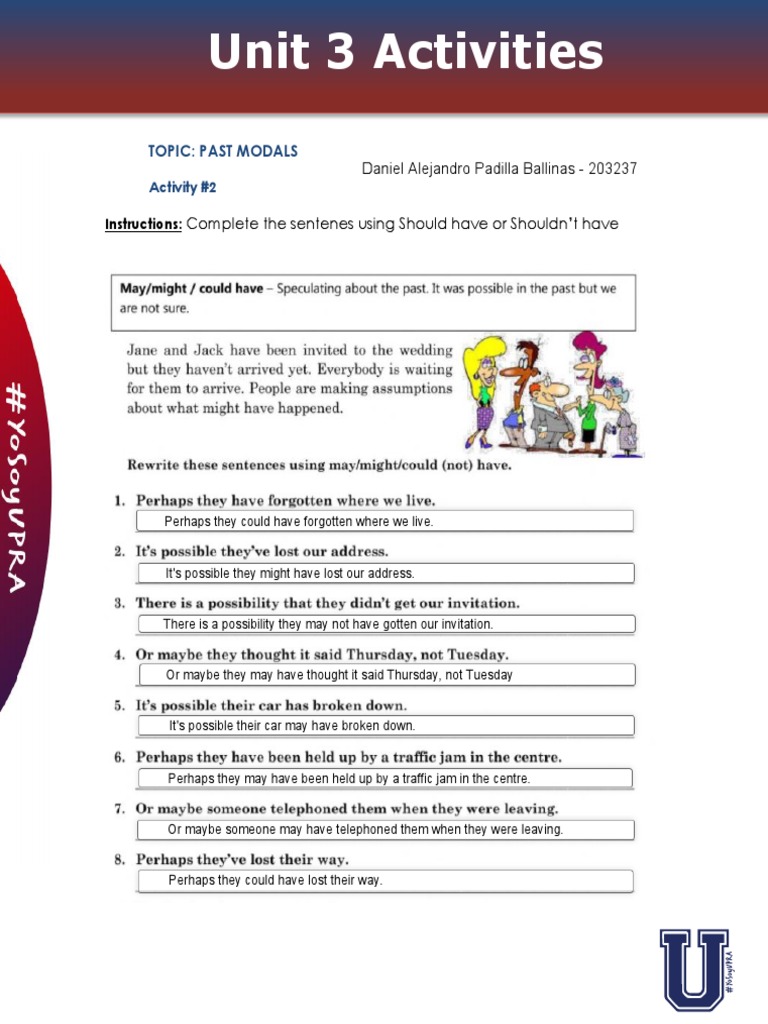 Past Modals Activity Guide | PDF