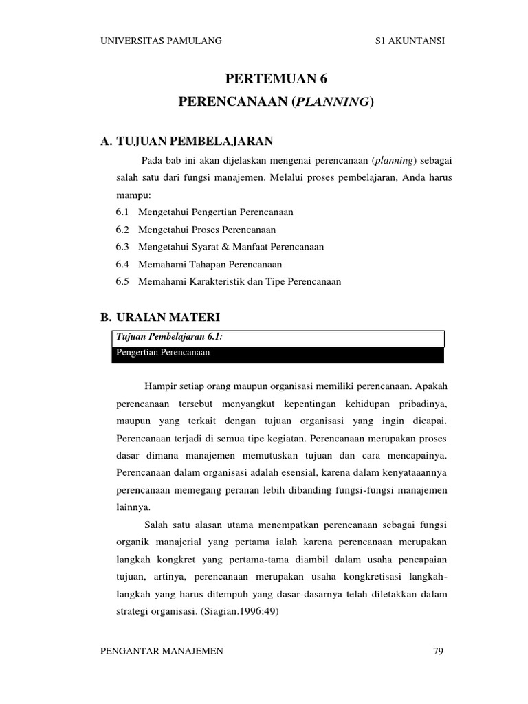 PERENCANAAN | PDF | Pengembangan Diri