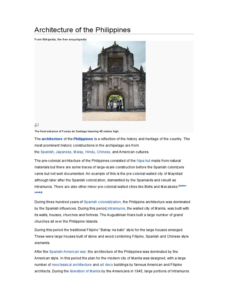 Philippine Architectural Heritage Overview | PDF | Philippines | Sculpture