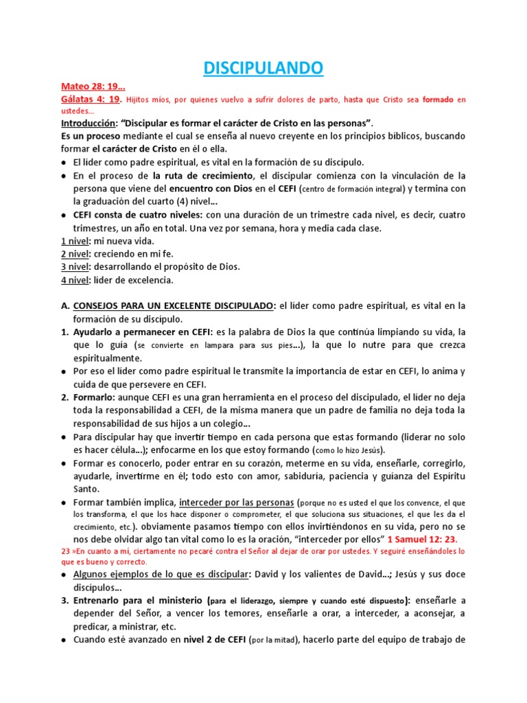 Discipulando. | Descargar gratis PDF | Oración | Jesús