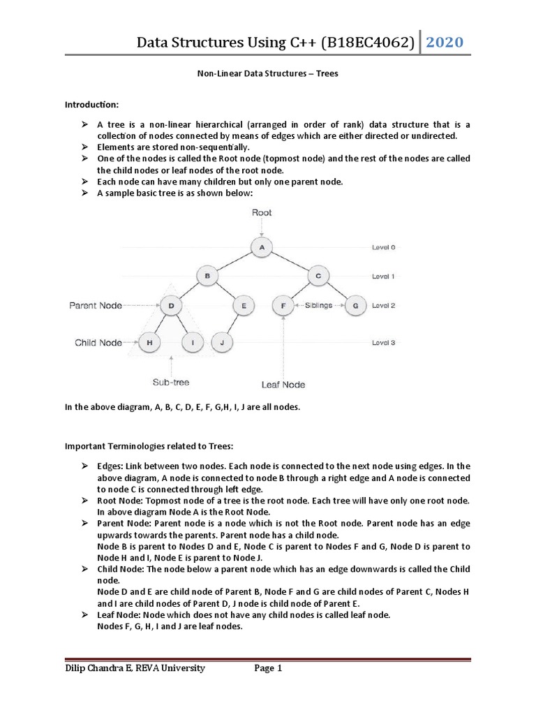 Data Structures Using C++ (B18EC4062) | PDF | Data Management | Computer Data