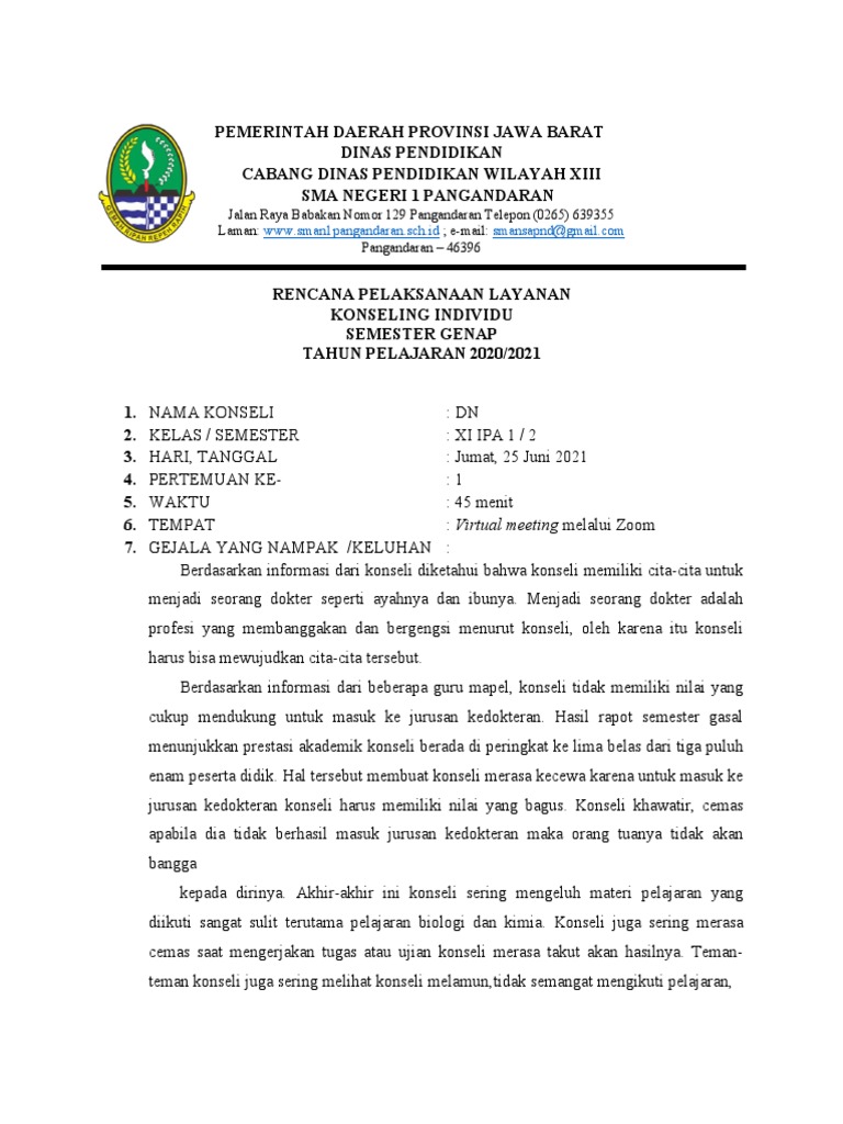 RPL KONSELING INDIVIDU Siklus 3 | PDF