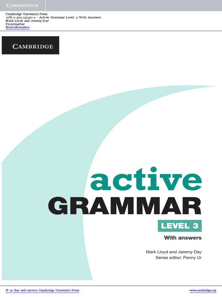 Vdocuments - MX Active Grammar Level 3 With Answers | PDF | Adverb | Verb