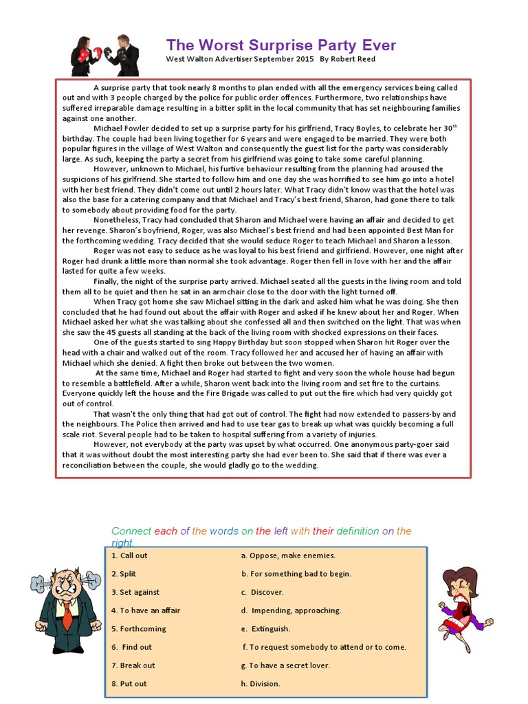 Worst Party Ever Reading and Debate Fun Activities Games Games Reading ...