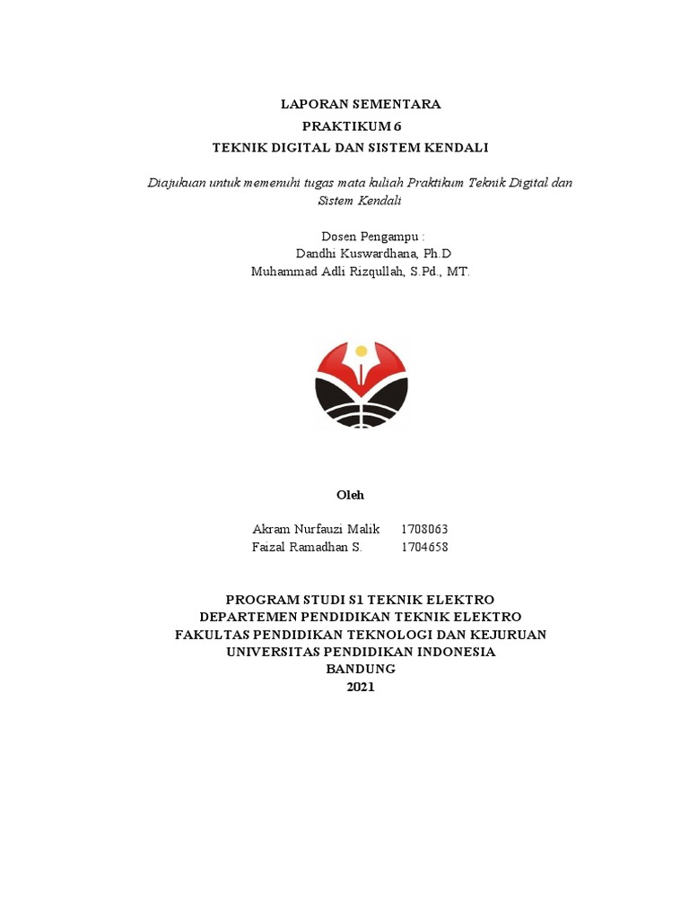 Laporan Sementara Praktikum 6 | PDF | Sains & Matematika | Teknologi & Rekayasa