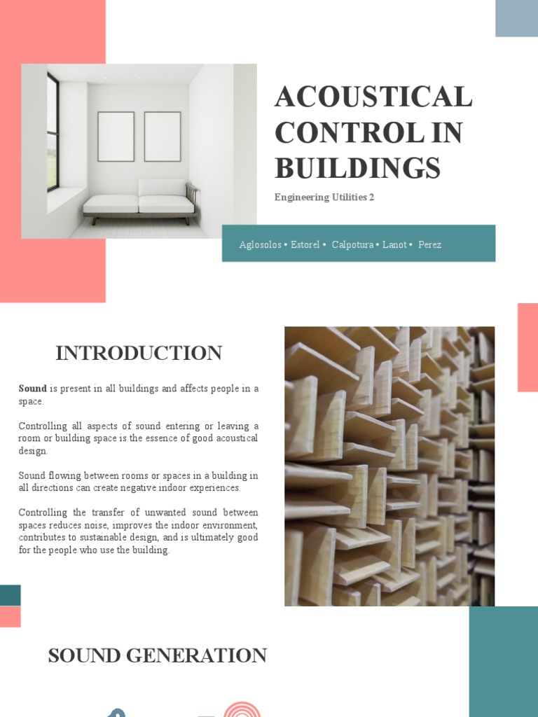 Acoustical Control in Buildings: Engineering Utilities 2 | PDF | Sound ...