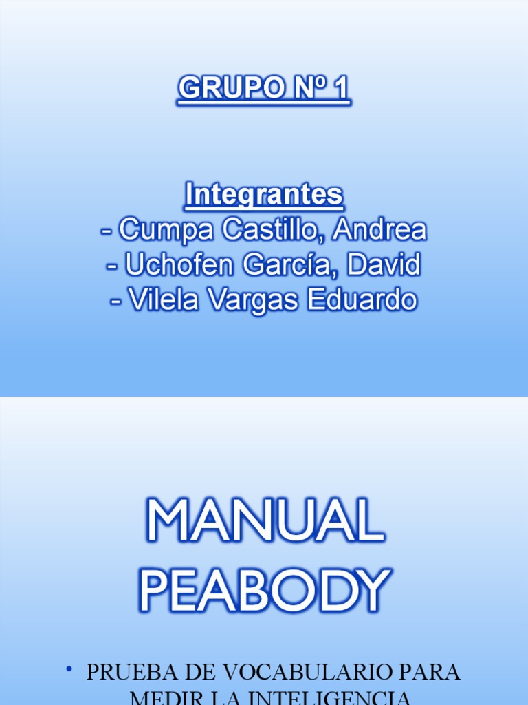 Manual Peabody | PDF