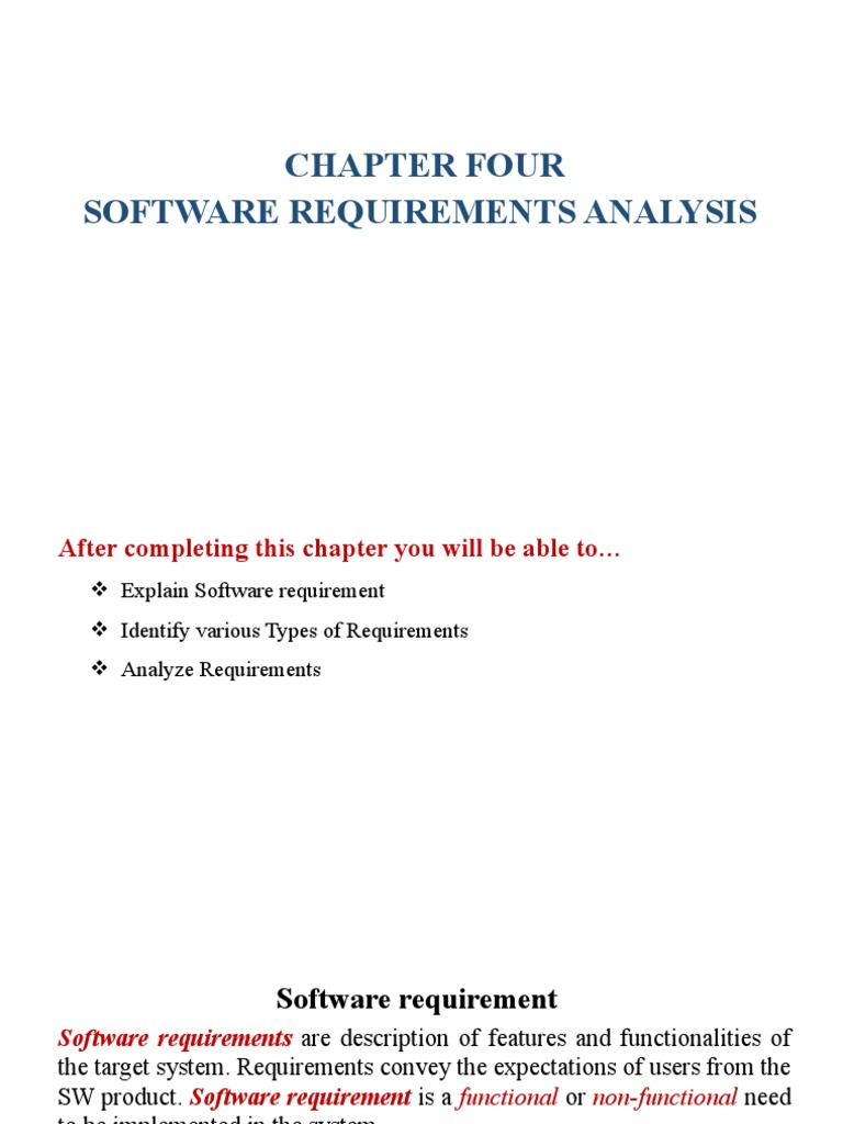 Chapter Four Sr Analysis Pdf Use Case Object Computer Science