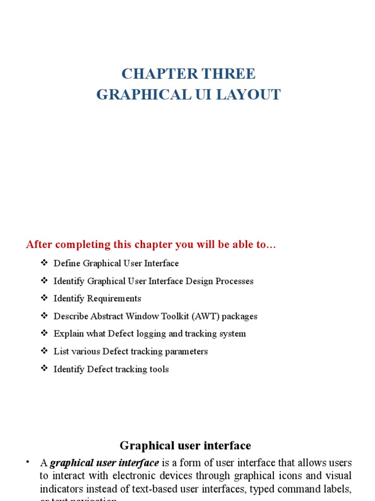 Chapter Three Graphical Ui Layout | Download Free PDF | Graphical User Interfaces | Usability