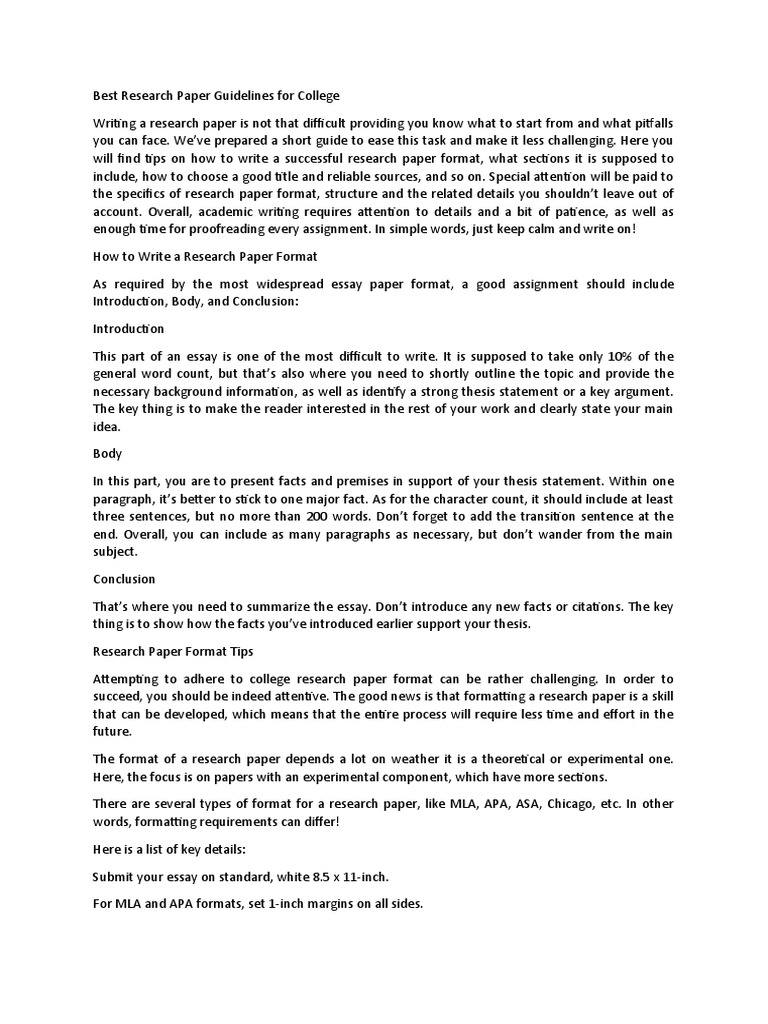 College Research Paper Writing Guide | PDF | Academic Publishing | Essays