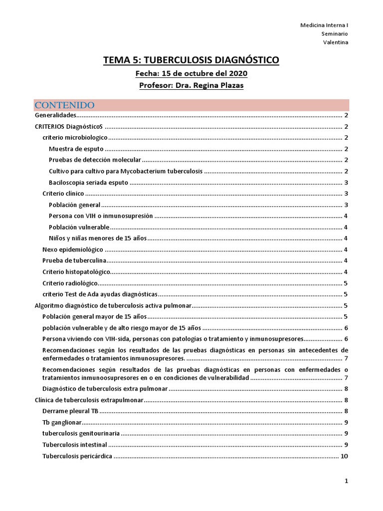 Diagnóstico de Tuberculosis Esofágica | PDF | Mycobacterium | Tuberculosis