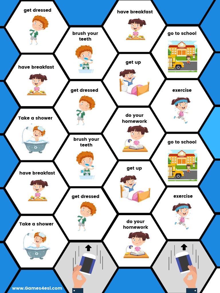 Daily Routines Board Game Flick The Eraser | PDF