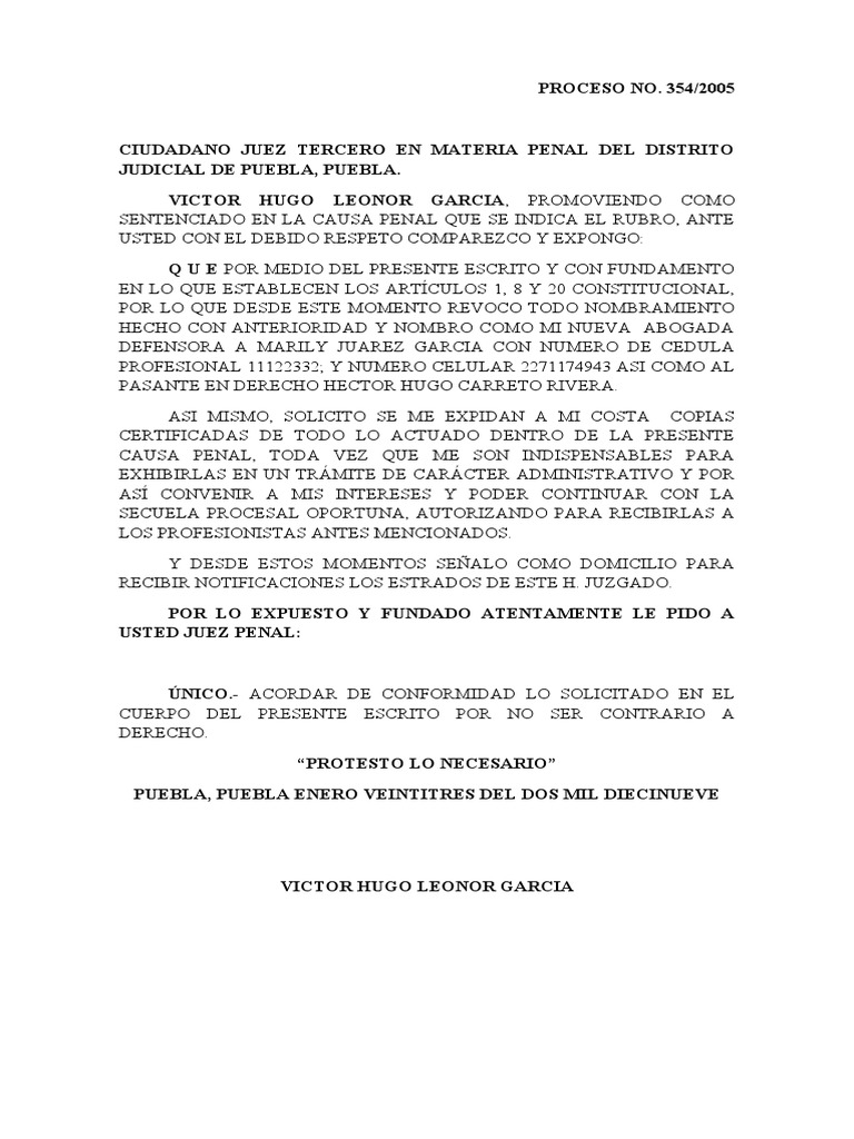 Total 44 Imagen Modelo De Escrito Nombrando Abogado Defensor Abzlocal Mx